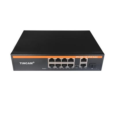 China 11 Port Fast Ethernet Passive PoE Switch with 8 Non-Standard PoE Ports 2 Gigabit Uplink Ports 1 Gigabit SFP Port 120W 24V 250m Long Range TBC-FP4211N-3PFX for sale