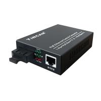 China TiNCAM 10/100Mbps 1 Fiber 1 PoE Port Fiber Media Converter IEEE 802.3af/at 20km Single Mode Dual Fiber 1310nm SC 48W Power Adapter TBC-PSF4311E-D20S for sale