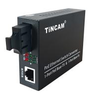 China TiNCAM 10/100Mbps 1 Fiber 1 PoE Port Fiber Media Converter IEEE 802.3af/at 20km Single Mode Dual Fiber 1310nm SC 48W Power Adapter TBC-PSF4311E-D20S for sale