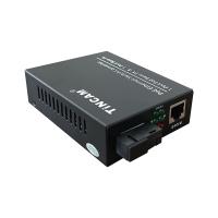 China TiNCAM 10/100Mbps 1 Fiber 1 PoE Port Fiber Media Converter IEEE 802.3af/at 20km Single Mode Single Fiber 1310nm SC 48W Power Adapter TBC-PSF4311E-S20A for sale