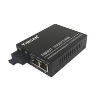 China TiNCAM Factory 10/100Mbps 1 Fiber 2 PoE Port Fiber Media Converter IEEE 802.3af/at 20km Single Mode Dual Fiber 1310nm SC 48W Power Adapter TBC-PSF4312E-D20S for sale