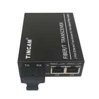 China TiNCAM Factory 10/100Mbps 1 Fiber 2 PoE Port Fiber Media Converter IEEE 802.3af/at 20km Single Mode Dual Fiber 1310nm SC 48W Power Adapter TBC-PSF4312E-D20S for sale