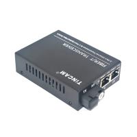 China TiNCAM Factory  10/100Mbps 1 Fiber 2 PoE Port Fiber Media Converter IEEE 802.3af/at 20km Single Mode Single Fiber 1310nm SC 48W Power Adapter TBC-PSF4312E-S20A for sale
