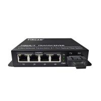 China TiNCAM Factory Fast Ethernet PoE Switches with 10 100Mbps Adaptive 4*RJ45 Ports and 1*155Mbps SC Fiber Port Media Converter IEEE 802.3af/at 65W Power Adapter TBC-PSF4314E-D20S for sale