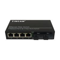 China TiNCAM Factory Fast Ethernet PoE Switches with 10/100Mbps Adaptive 2 SC Fiber 4 PoE Port Fiber Media Converter IEEE 802.3af/at 20km 65W Power Adapter TBC-PSF4324E-2S20AB for sale