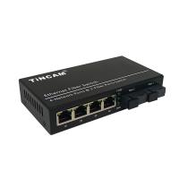 China TiNCAM Factory Fast Ethernet PoE Switches with 10/100Mbps Adaptive 2 SC Fiber 4 PoE Port Fiber Media Converter IEEE 802.3af/at 20km 65W Power Adapter TBC-PSF4324E-2S20AB for sale