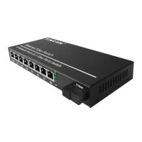 China TiNCAM Factory Fast Ethernet PoE Switches with 8 10/100Mbps Adaptive RJ45 Ports and 1 155Mbps SC Fiber Port  Fiber Media Converter IEEE 802.3af/at 20km SM 1310nm SC 65W TBC-PSF4318E-S20A for sale