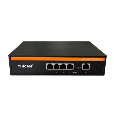 China TiNCAM 5 Port Gigabit PoE Switch 4 PoE Ports 65W for IP Camera CCTV Surveillance TBC-4PS4505N for sale
