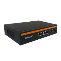 China TiNCAM 6 Port PoE Switch 10/100Mbps 4 PoE Ports 1 UPLINK 1 Gigabit SFP 65W for IP Camera CCTV Surveillance TBC-4PS4506N-1PF for sale