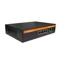 China TiNCAM 6 Port AI Watchdog PoE Switch 10/100Mbps 4 PoE Ports 2 Gigabit UPLINK 65W For IP Camera CCTV Surveillance TBC-PS4506N for sale