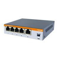 China 4-Port Gigabit PoE Switch with 1 Gigabit Uplink Ports IEEE 802.3af/at 30W per Port 65W External Power Adapter TBC-PS5105E for sale