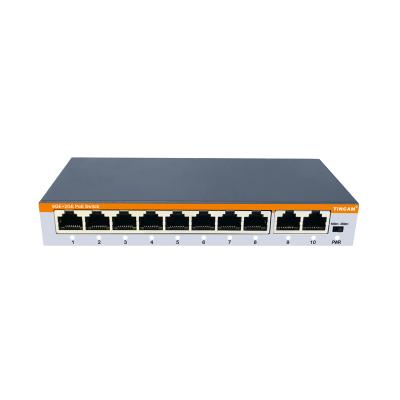 China TiNCAM 8-Port Gigabit PoE Switch with 2 Gigabit Uplink Ports IEEE 802.3af/at 30W per Port VLAN 120W External Power Adapter TBC-PS5110E for sale