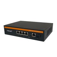 China TiNCAM 4-Port 10/100/1000Mbps PoE Switch with 1 Gigabit Uplink Ports 1 Giga SFP Fiber Port IEEE 802.3af/at 30W per Port VLAN Built-in power supply 65W  TBC-PS5106N-1PF for sale