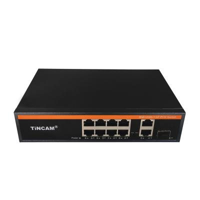 China TiNCAM 8-Port 10/100/1000Mbps PoE Switch with 2 Gigabit Uplink Ports 1 Giga SFP Fiber Port IEEE 802.3af/at 30W per Port VLAN Built-in power supply 120W  TBC-PS5111N-3PF for sale