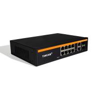 China TiNCAM AI Watchdog 8-Port 10/100/1000Mbps PoE Switch with 2 Gigabit Uplink Ports 2 Giga SFP Fiber Port IEEE 802.3af/at 30W per Port VLAN Built-in power supply 120W  TBC-PS5112N-4PF for sale