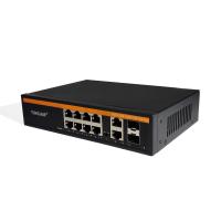 China TiNCAM AI Watchdog 8-Port 10/100/1000Mbps PoE Switch with 2 Gigabit Uplink Ports 2 Giga SFP Fiber Port IEEE 802.3af/at 30W per Port VLAN Built-in power supply 120W  TBC-PS5112N-4PF for sale