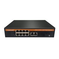 China TiNCAM 8-Port 10/100/1000Mbps PoE Switch with 2 Gigabit Uplink Ports 1 Giga SC Fiber Port Single Mode Single Fiber 20KM 1310NM IEEE 802.3af/at Built-in power supply 120W  TBC-PSF5111N-S20A for sale