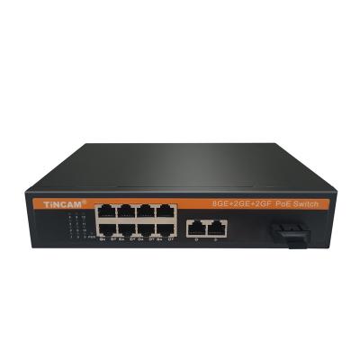 China TiNCAM 8-Port 10/100/1000Mbps PoE Switch with 2 Gigabit Uplink Ports 1 Giga SC Fiber Port 20KM 1310NM SM Dual Fiber IEEE 802.3af/at Built-in power supply 120W  TBC-PSF5111N-D20S for sale