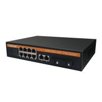 China TiNCAM 8-Port 10/100/1000Mbps PoE Switch with 2 Gigabit Uplink Ports 2 Giga SC Fiber Port Single Mode Single Fiber 20KM 1310nm 1550nm IEEE 802.3af/at Built-in power supply 120W  TBC-PSF5112N-2S20AB for sale