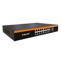China 20 Port Gigabit PoE Switch Ethernet Switch with 16 PoE+ Ports 2 Gigabit RJ45 Uplink 2 Gigabit SFP Slots IEEE 802.3af/at 200W or 300W Rackmount TBC-PS5116N-4PF for sale