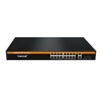 China 20 Port Gigabit PoE Switch Ethernet Switch with 16 PoE+ Ports 2 Gigabit RJ45 Uplink 2 Gigabit SFP Slots IEEE 802.3af/at 200W or 300W 1U Rack Mount TBC-PS5116U-4PF for sale