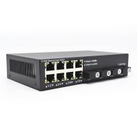 China TiNCAM 8-Port 10/100/1000Mbps PoE Switch with 4 Gigabit Uplink Ports SC Fiber Port Single Mode Single Fiber 20KM 1310nm 1550nm IEEE 802.3af/at External power supply 120W  TBC-PSF5112E-4S20AB for sale