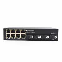 China TiNCAM 8-Port 10/100/1000Mbps PoE Switch with 4 Gigabit Uplink Ports SC Fiber Port Single Mode Single Fiber 20KM 1310nm 1550nm IEEE 802.3af/at External power supply 120W  TBC-PSF5112E-4S20AB for sale