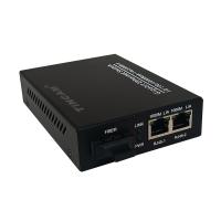 China TiNCAM Gigabit 2-Port PoE Fiber Switch Media Converter 20km Single-Mode Dual Fiber SC External power adapter 48W 1000Mbps Ethernet to Fiber for IP Cameras WiFi APs & CCTV Networks – TBC-PSF5102E-D20 for sale