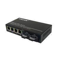 China TiNCAM Gigabit 4-Port PoE+ Fiber Switch 2 Fiber Ports 20km Single-Mode SC Power Supply 65W for IP Cameras WiFi APs & CCTV Networks – TBC-PSF5104E-2D20 for sale