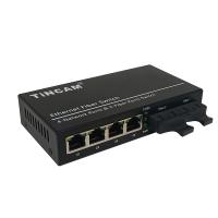 China TiNCAM Gigabit 4-Port PoE+ Fiber Switch 2 Fiber Ports 20km Single-Mode SC Power Supply 65W for IP Cameras WiFi APs & CCTV Networks – TBC-PSF5104E-2D20 for sale
