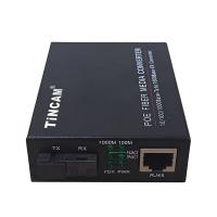 China TiNCAM Gigabit PoE+ Fiber Media Converter 20km Single-Mode Single Fiber SC 48W PoE Power Supply 1000Mbps Ethernet to Fiber for IP Cameras WiFi APs & CCTV Networks – TBC-PSF5101E-S20A for sale