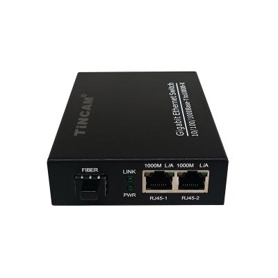 China TiNCAM Gigabit 2-Port PoE+ Fiber Switch with SFP Port 48W PoE Power Supply 1000Mbps Ethernet to Fiber for IP Cameras WiFi APs & CCTV Networks – TBC-PS5102E-1SFP for sale