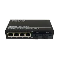 China TiNCAM Gigabit 4-Port PoE+ Fiber Switch 2 Fiber Ports 3km or 20km Single-Mode SC Power Supply 65W for IP Cameras WiFi APs & CCTV Networks – TBC-PSF5104E-2S03/20AB for sale