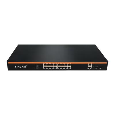 China TiNCAM 20 Port Gigabit Ethernet Switch 16 x Gigabit RJ45 Ports + 2 x Gigabit Uplink Ports + 2 x Gigabit SFP Ports 1U Rack-Mount Unmanaged 10/100/1000Mbps Network Switch TBC-SL5116U-4PF for sale