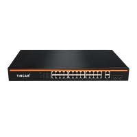 China TiNCAM 28 Port Gigabit Ethernet Switch 24 x Gigabit RJ45 Ports + 2 x Gigabit Uplink Ports + 2 x Gigabit SFP Ports 1U Rack-Mount Unmanaged 10/100/1000Mbps Network Switch TBC-SL5124U-4PF for sale