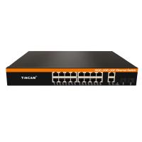 China TiNCAM 20 Port Gigabit Ethernet Switch 16 x Gigabit RJ45 Ports + 2 x Gigabit Uplink Ports + 2 x Gigabit SFP Ports Desktop/Rack-Mountable Unmanaged 10/100/1000Mbps Network Switch TBC-S5116N-4PF for sale