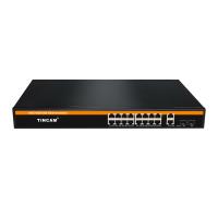 China TiNCAM 20 Port Gigabit Ethernet Switch 16 x Gigabit RJ45 Ports + 2 x Gigabit Uplink Ports + 2 x Gigabit SFP Ports 1U Rack-Mount Unmanaged 10/100/1000Mbps Network Switch TBC-S5116U-4PF for sale