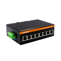 China TiNCAM 8 Port Industrial Ethernet Switch & PoE Switch 100Mbps Unmanaged DIN Rail Mount Wide Voltage DC12-57V -40°C to 85°C TBC-GFS2308/TBC-GFPS2308 for sale