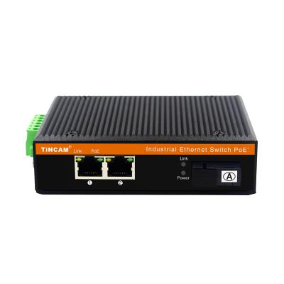 China TiNCAM 10/100M 1 fiber port+2 RJ45 ports  Industrial Ethernet Switch & PoE Switch 100Mbps Unmanaged DIN Rail Mount Wide Voltage DC12-57V -40°C to 85°C TBC-GF2312/TBC-GFP2312 for sale