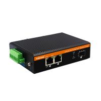 China TiNCAM Industrial Gigabit Fiber Media Converter 1 SFP to 2 RJ45 Port PoE Optional Single Mode MM Dual Fiber WDM 550m 2km 20km DIN Rail Mount for Industrial Networking TBC-GF2502-1SFP/TBC-GF2502-1SFP for sale