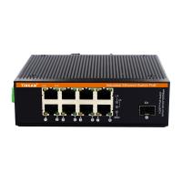China TiNCAM Industrial Ethernet Switch Gigabit Fiber Media Converter 1-Port SFP to 8-Port Gigabit Ethernet  PoE Optional DIN-Rail Mount TBC-GF2508-1SFP/TBC-GFP2508-1SFP for sale