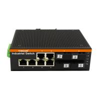 China TiNCAM Industrial Ethernet switch 4 SC to 6 RJ45 Port PoE Optional Single Mode Fiber WDM 550m 2km 20km DIN Rail Mount for Industrial Networking TBC-GF2546-S20AB/TBC-GFP2546-S20AB for sale