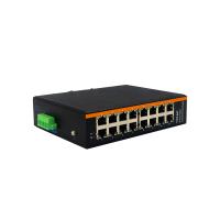 China TiNCAM 16 Port Gigabit Industrial Ethernet Switch 16 RJ45 Dual Power Wide Temperature DIN Rail Mount for Industrial Networking TBC-GFS2516 for sale