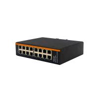 China TiNCAM 16 Port Gigabit Industrial Ethernet Switch 16 RJ45 Dual Power Wide Temperature DIN Rail Mount for Industrial Networking TBC-GFS2516 for sale