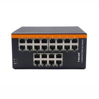 China TiNCAM 24 Port Gigabit Industrial Ethernet Switch 16 RJ45 PoE Optional Dual Power Wide Temperature DIN Rail Mount for Industrial Networking TBC-GFS2524/TBC-GFPS2524 for sale