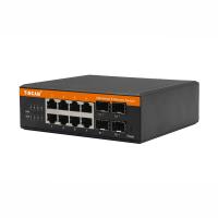 China TiNCAM Industrial Ethernet switch 4 SFP to 8 RJ45 Port PoE Optional DIN Rail Mount for Industrial Networking TBC-GF2508-4SFP/TBC-GFP2508-4SFP for sale