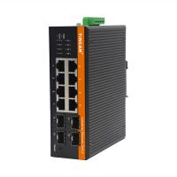 China TiNCAM Industrial Ethernet switch 4 SFP to 8 RJ45 Port PoE Optional DIN Rail Mount for Industrial Networking TBC-GF2508-4SFP/TBC-GFP2508-4SFP for sale