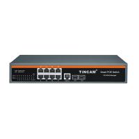 China TiNCAM 8 Port Gigabit Managed PoE Switch 2 SFP Fiber Uplink 150W IEEE 802.3af/at Desktop Network Switch for IP Surveillance TBC-PSM5208GE-2GF for sale