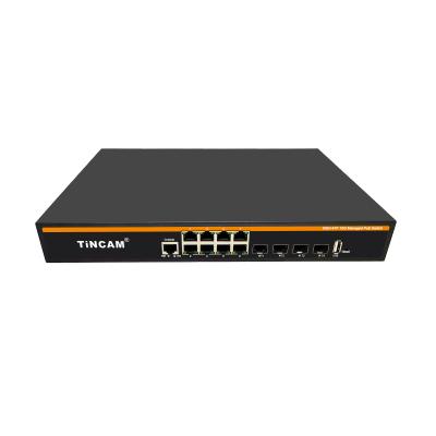 China TiNCAM 8 Port Gigabit Managed PoE Switch 4x10G SFP+ Uplink 200W 10 Gigabit Rackmount Ethernet Switch for Enterprise Networks TBC-RPM5208GE-4TF for sale