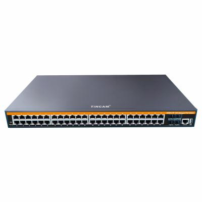 China TiNCAM 48 Port Gigabit Managed PoE Switch 4x10G SFP+ Uplink 600W or 800W 10 Gigabit Rackmount Ethernet Switch for Enterprise Networks TBC-RPM5248GE-4TF for sale